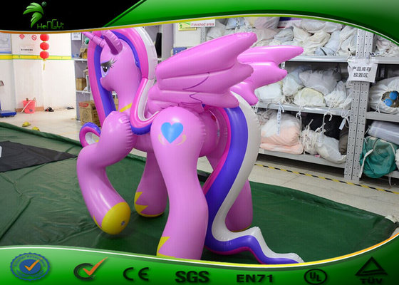 Amazing 2M Inflatable Lovely Princess Pony Pink Blow Up Cartoon Characters