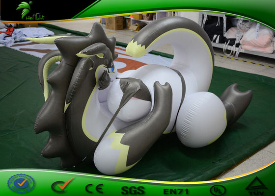 Black / White Lying Dragon Inflatable Sex Cartoon Toys With Digital Printing