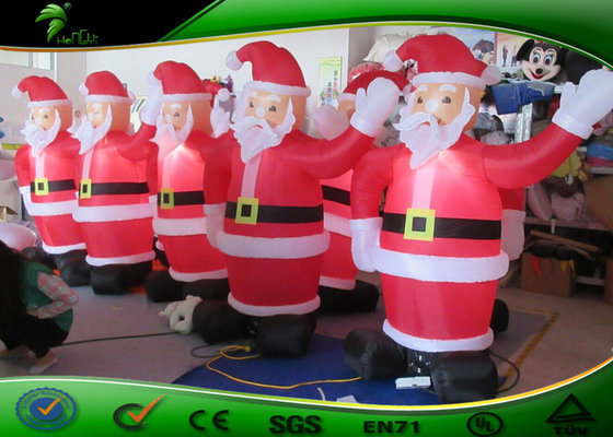Cute Christmas Santa Claus Inflatable Holiday Decorations / Airblown Christmas Model