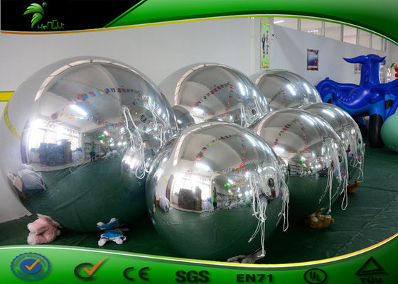 Silver reflective Inflatable Advertising Balloons / Mirror Balloon For Decoration