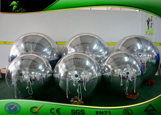 Strong PVC Advertising Inflatable Mirror Balloon / Mirrored Ball For Party