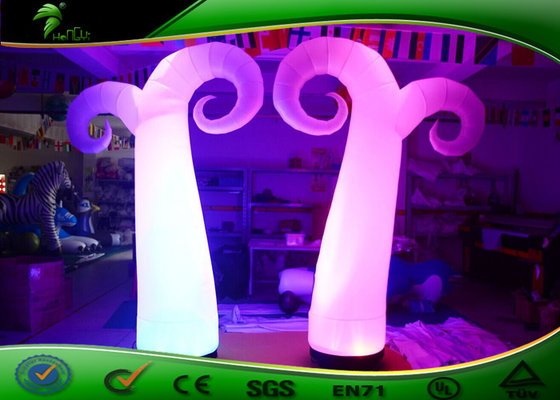 Inflatable Led Light Decoration Cone / Wedding Cone Oxford Cloth Customized
