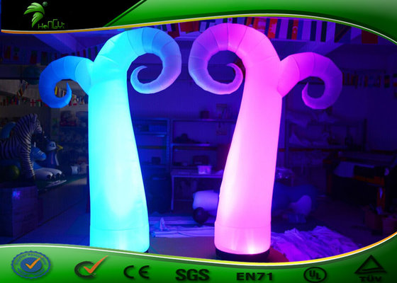 Inflatable Led Light Decoration Cone / Wedding Cone Oxford Cloth Customized
