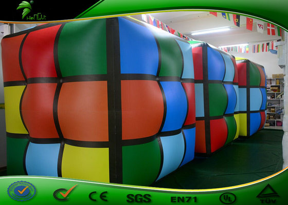 2M - 15M Advertising Inflatable Cube Balloon For Flying / Hanging EN14960 Approval