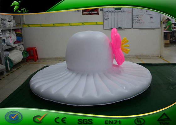 Customized PVC Inflatable Hat Shape / Inflatable Hat Type Model With Flower For Sale