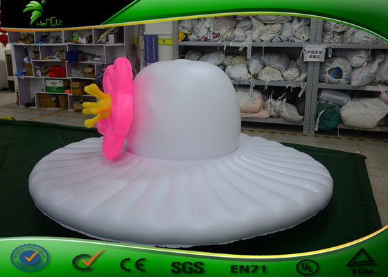 Customized PVC Inflatable Hat Shape / Inflatable Hat Type Model With Flower For Sale