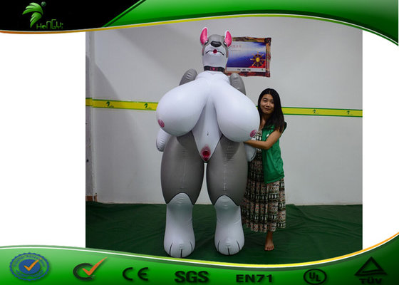 Attractive Sexy PVC Inflatable Cartoon Dog With SPH / Inflatable Sexy Cat Animal With Big Boobs