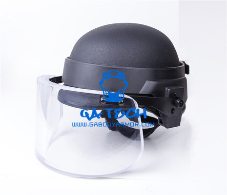 bulletproof helmet visor ballistic NIJIIIA level face shield helmet face mask / bullet proof helmet with visor supplier