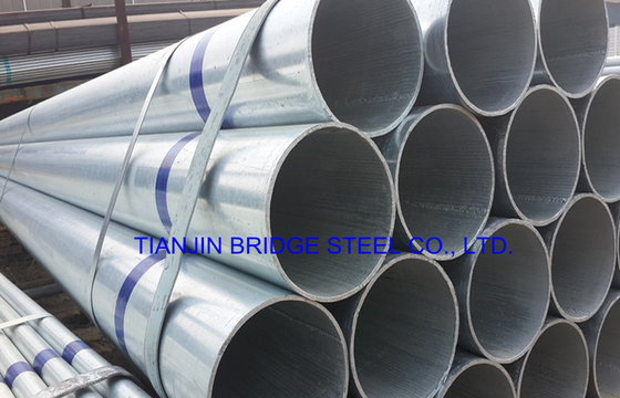 Round Galvanized Steel Tubes , ERW Electric Resistance Welded Steel Pipe