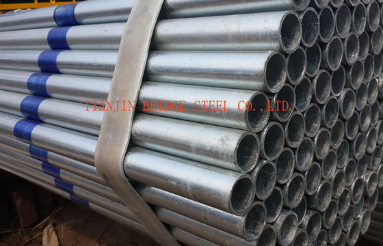 ERW Galvanized Steel Pipe For Water Supply , Mid Carbon Steel Tubing