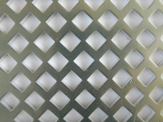 Architectural decorative perforated stainless steel sheet with square holes