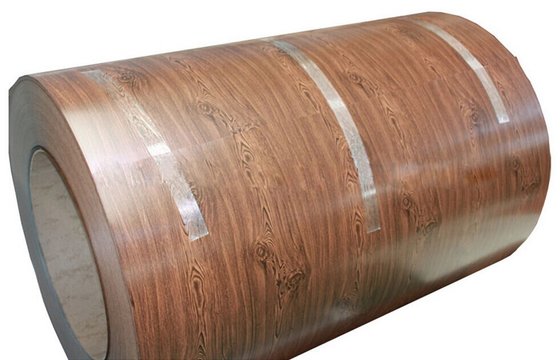 完全で堅い HB PPGI の木色によって塗られる鋼鉄コイルの建築材