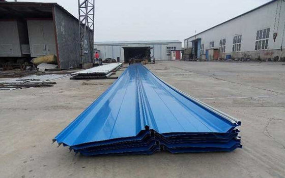 820mm Width Colored Zinc Corrugated Steel Sheet for Big Span Construction