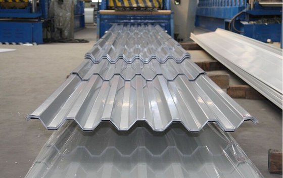 Trapezoidal Prepainted Roofing Sheet , Galvanized Steel Corrugated Sheet Anti-corrosion