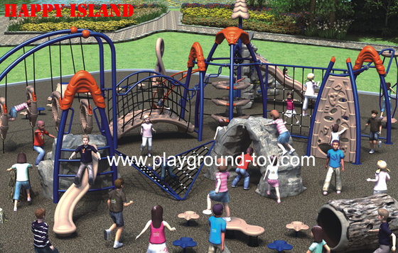Climbing Playground Equipment For Outdoor By UV Resistance LLDPE Galvanized Steel