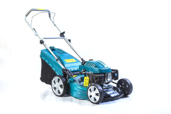 Hand Push Garden Electric Mowers 139cc Blue Color Central Height Adjustment