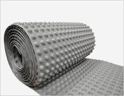 Dimpled Drainage Polyethylene Sheet , Basement Waterproofing Dimpled Membrane