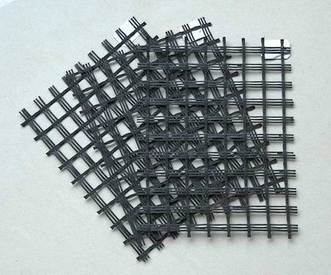Biaxial Warp Knitted Fibreglass Pavement Reinforcement Geogrid Width 1 ~ 6m
