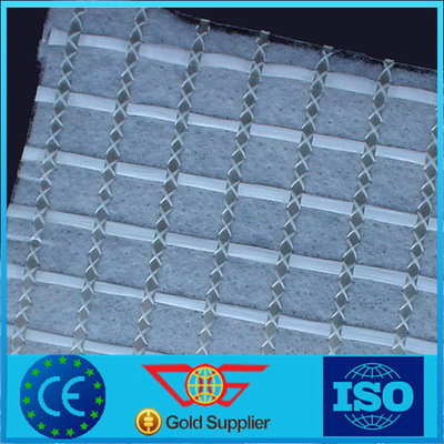 Reinforced PP / PET Non Woven Geotextile Composite Low Creep With PET Geogrid