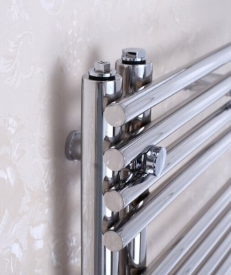Bathroom Heated Towel Radiator With Towel Rail Stainless Steel Polished