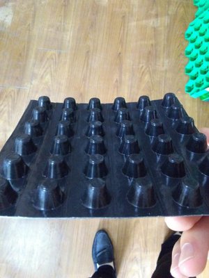 Soil Reinforcement Geosynthetic Materials , HDPE Material Dimpled Drainage Mat Roll