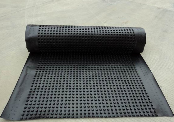 Plastic Single Side Dimpled Drainage Board For Foundations / Basement Construction