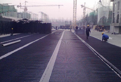 Transparent Color HDPE Dimpled Drainage Board , High Strength Foundation Drainage Panels