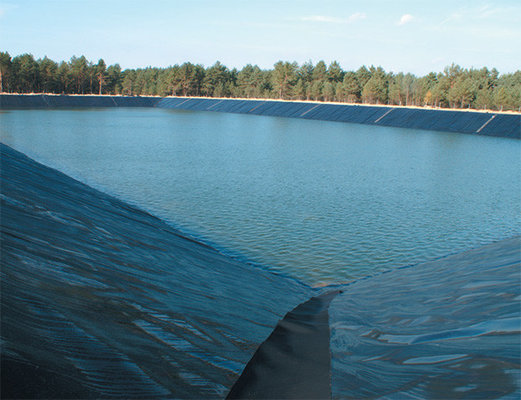 HDPE 60 Mil Geomembrane Pond Liner Roll For Fish / Farming Textured Surface