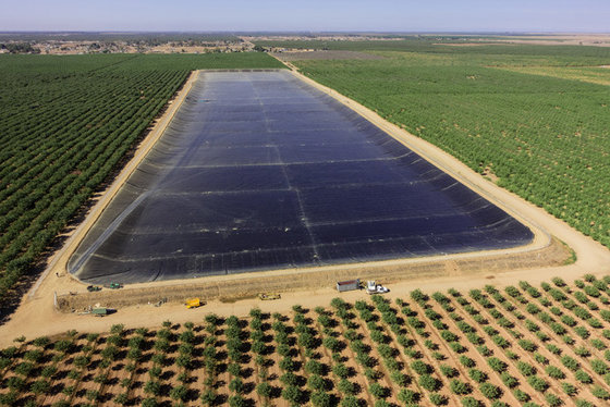 Reinforced Polyethylene Pond Liner , Anti - UV Hdpe Geomembrane Sheet