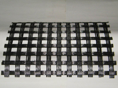 PP Biaxial Warp Knitted Geogrids In Pavement Construction , Fiberglass Mesh Cloth 