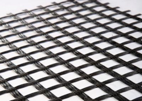 Bitumen Coated Pavement Reinforcing Geogrid Fabric , Asphalt Reinforcement Geogrid