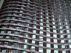 Bitumen Coated Pavement Reinforcing Geogrid Fabric , Asphalt Reinforcement Geogrid