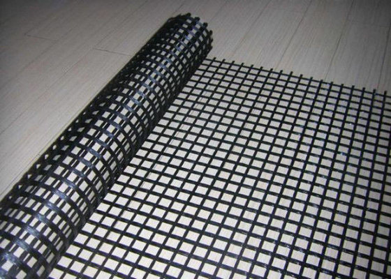 PVC Coated Fibreglass Pavement Reinforcement Geogrid Excellent UV Resistance