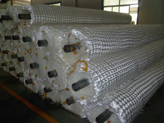 PP Biaxial / PVC Coating Asphalt Soil Reinforcement Geogrid Low Elongation Coefficient