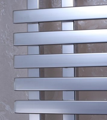 Hot Water Brushed / Polished Heated Towel Wamer Stainless Steel 304 Flat Tube