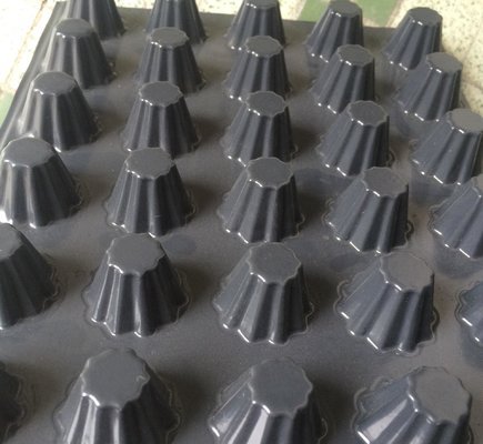 HDPE Single Side Dimpled Drainage Board For Tunnel / Roof Penetration