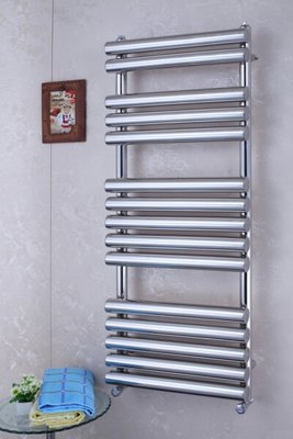 Electric Heated Towel Rail With Thermostat And Timer For Bathrooms Big Round Tube