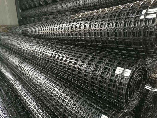 40KN/M Exturded Hot Stretched Polypropylene PP BX Retaining Wall Geogrid