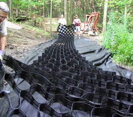 Perforated Slope Protection Honeycomb Gravel Containment Mat Anti - Deformation