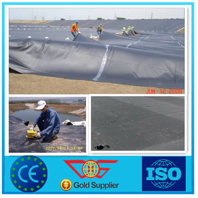 Landfill Smooth Surface HDPE Geomembrane Pond Liner 0.2 - 2.5mm Thickness