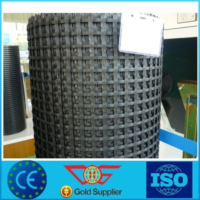 1m Width Asphalt Reinforcement Geogrid Self-Adhesive Warp Knitted Fiberglass Geogrids