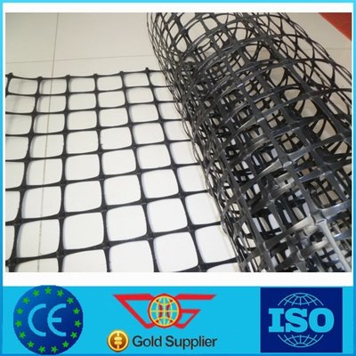 Retaining Wall Reinforcement Mesh Stretched PP Extruded Geogrid 20KM 30KN 40KN