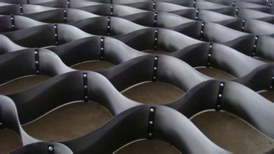 Welded HDPE Slope Protection Geocell Black / Grey Environment Protection