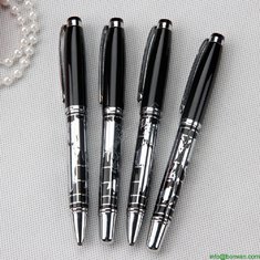 China world map designed metal roller pen for gift promotion supplier