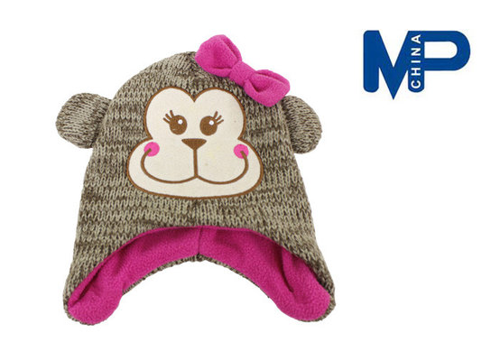 Девушки ягнятся симпатичные животные шлемы Beanie Knitter вышивки для лыжи в зиме