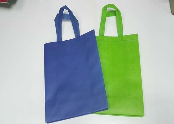 Recyclable biodegradable зеленая/голубая Non-сплетенная хозяйственная сумка для супермаркета