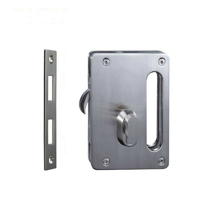 304 Stainless Glass Door Lock Double Opening With Claw Type Dead Bolt LGDL-1