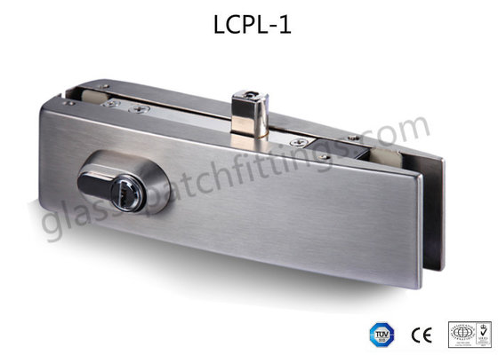 High Security Computer Keys Corner Patch Lock , Glass Door Accessories With Strike Plate