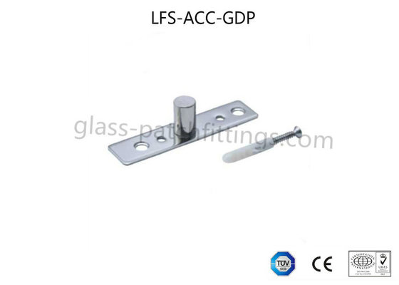 Top Pivot Point Frameless Glass Door Patch Fittings Stainless Steel Four Holes