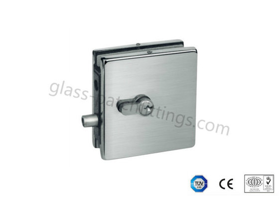 Centre Patch Lock Frameless Glass Door Patch Fittings Punching Processed With Strike Box